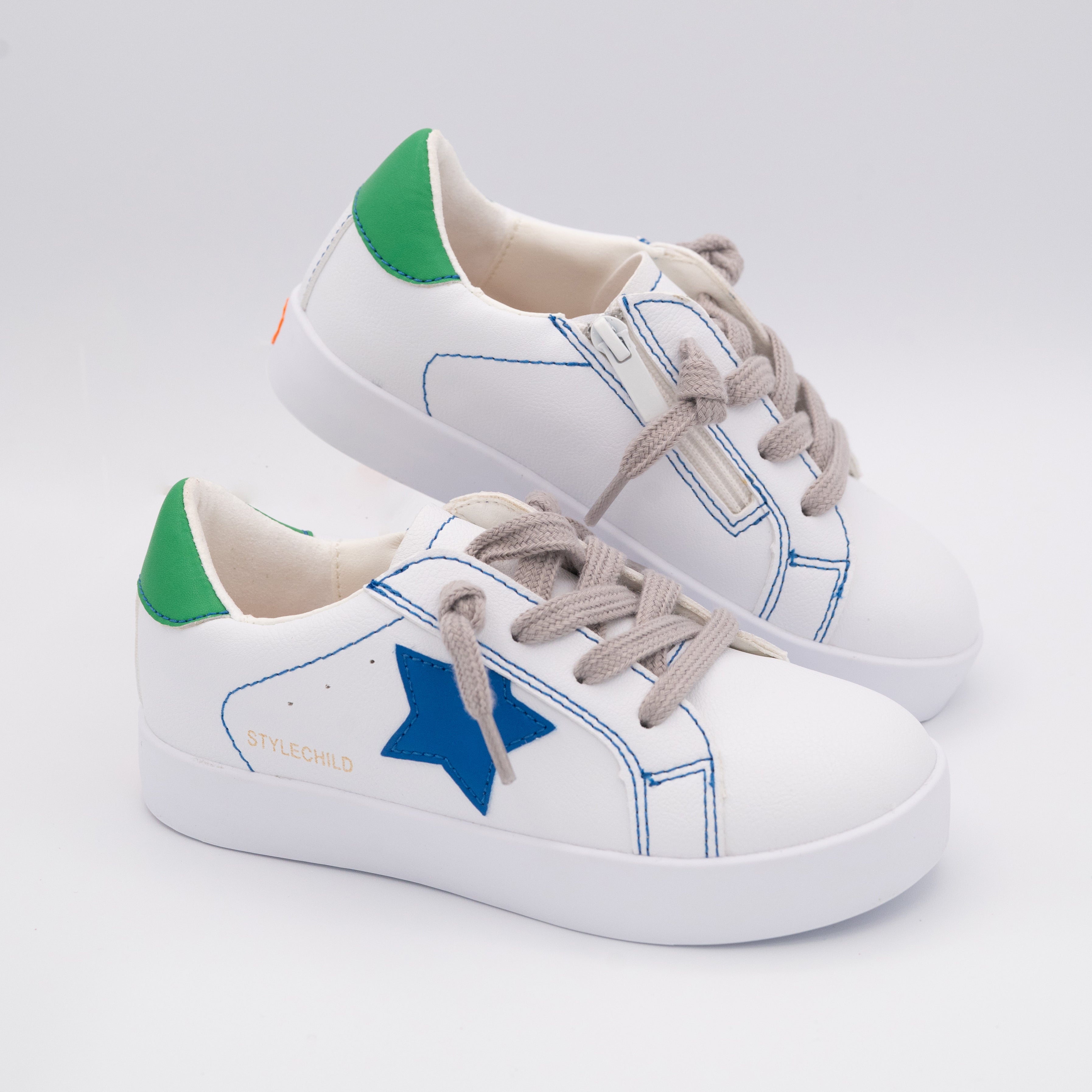 Ashton Kid's Leather Low Sneakers | StyleChild¨ – StylechildbyJL